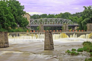 Images of the Tooth of Time Waterfall in Elora, Ontario, Canada